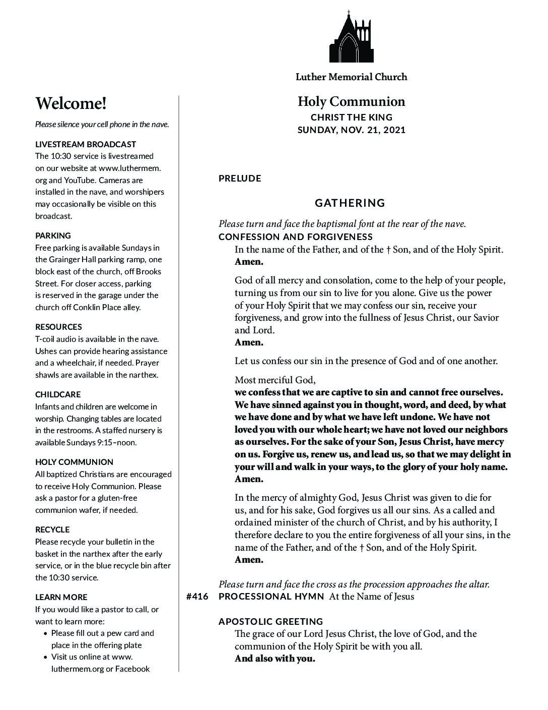 112121 christ king ltr bklt | Luther Memorial Church † Madison, Wisconsin